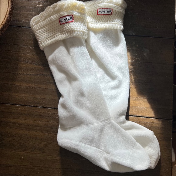 Hunter | Accessories | Hunter 6 Stitch Cable Tall Boot Sock White ...